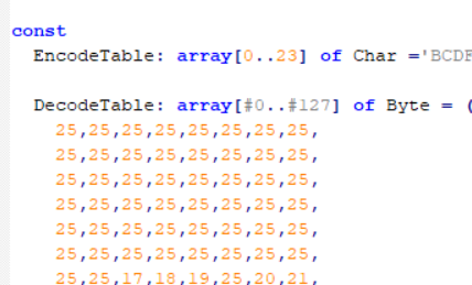 奕华的个人介绍--Base24编码(Delphi)